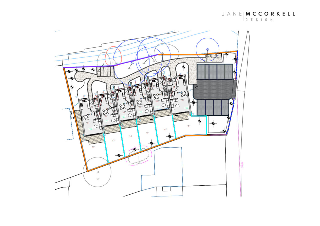 Small Housing Development – Hard Landscape Plan | Jane McCorkell Design